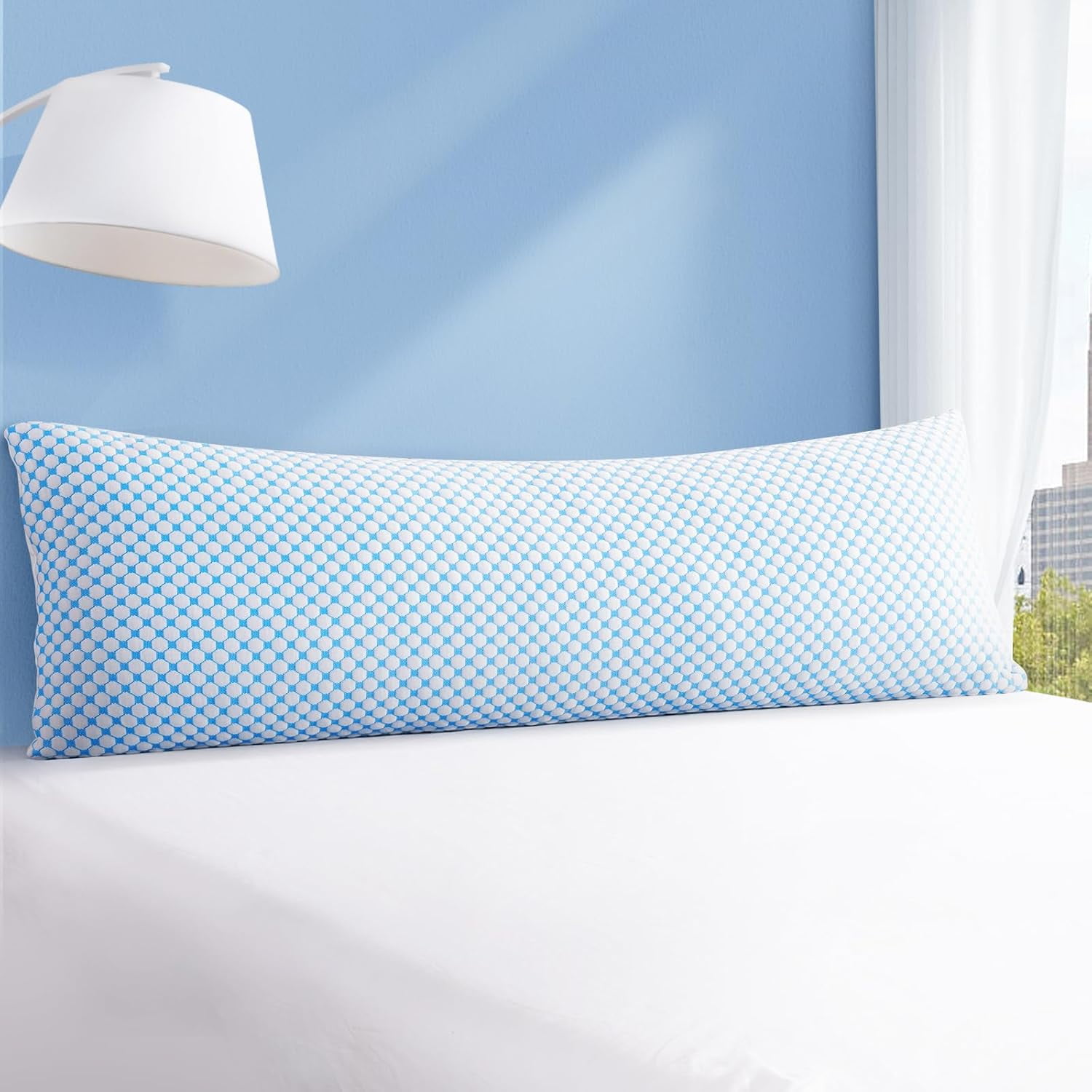 Firm Body Pillow with Shredded Memory Foam (Adjustable Loft), Cooling ...