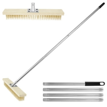 2 in 1 Heavy Duty Floor Scrub Brush with Long Handle for Kitchen ...