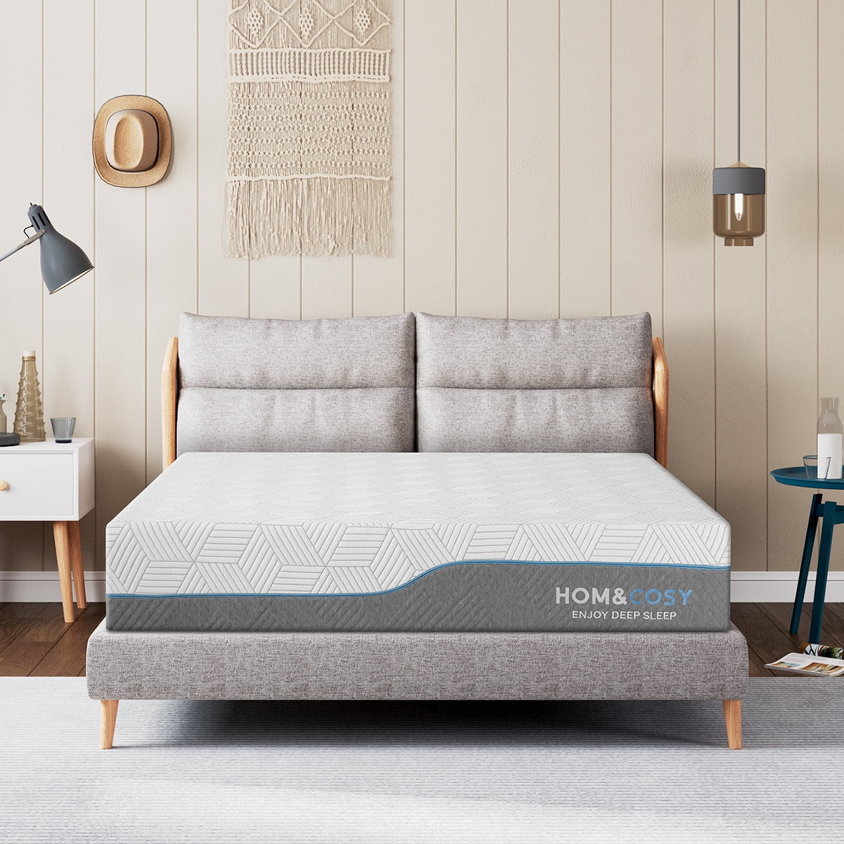 Firm Mattress 12 Inch Short Queen Size with Ice Silk Cover, Premium ...