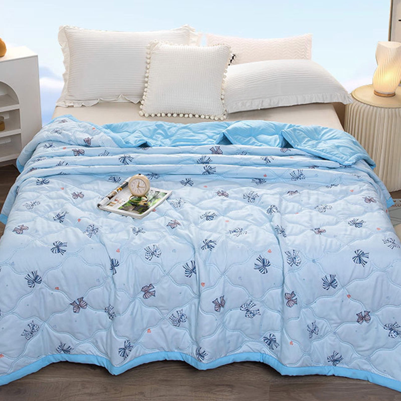 Firm's Store Summer Quilt, Twin Size AC Cooling Blanket, Lightweight ...