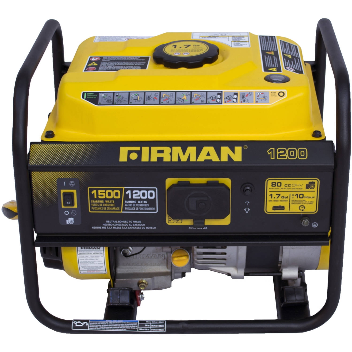 Firman 1500W Recoil Start Power Generator, Low Oil Shutdown - Walmart.com