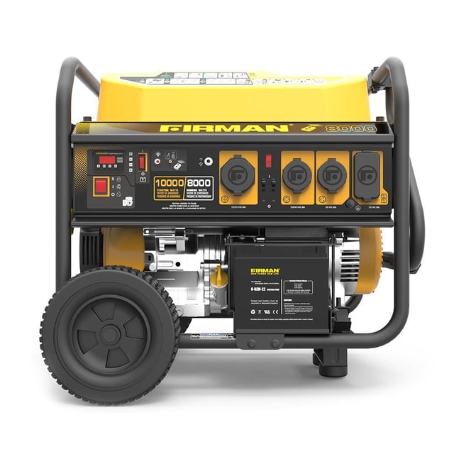 Firman P08004 10,000/8,000 Watt 120/240 V Gas Remote Start Generator ...