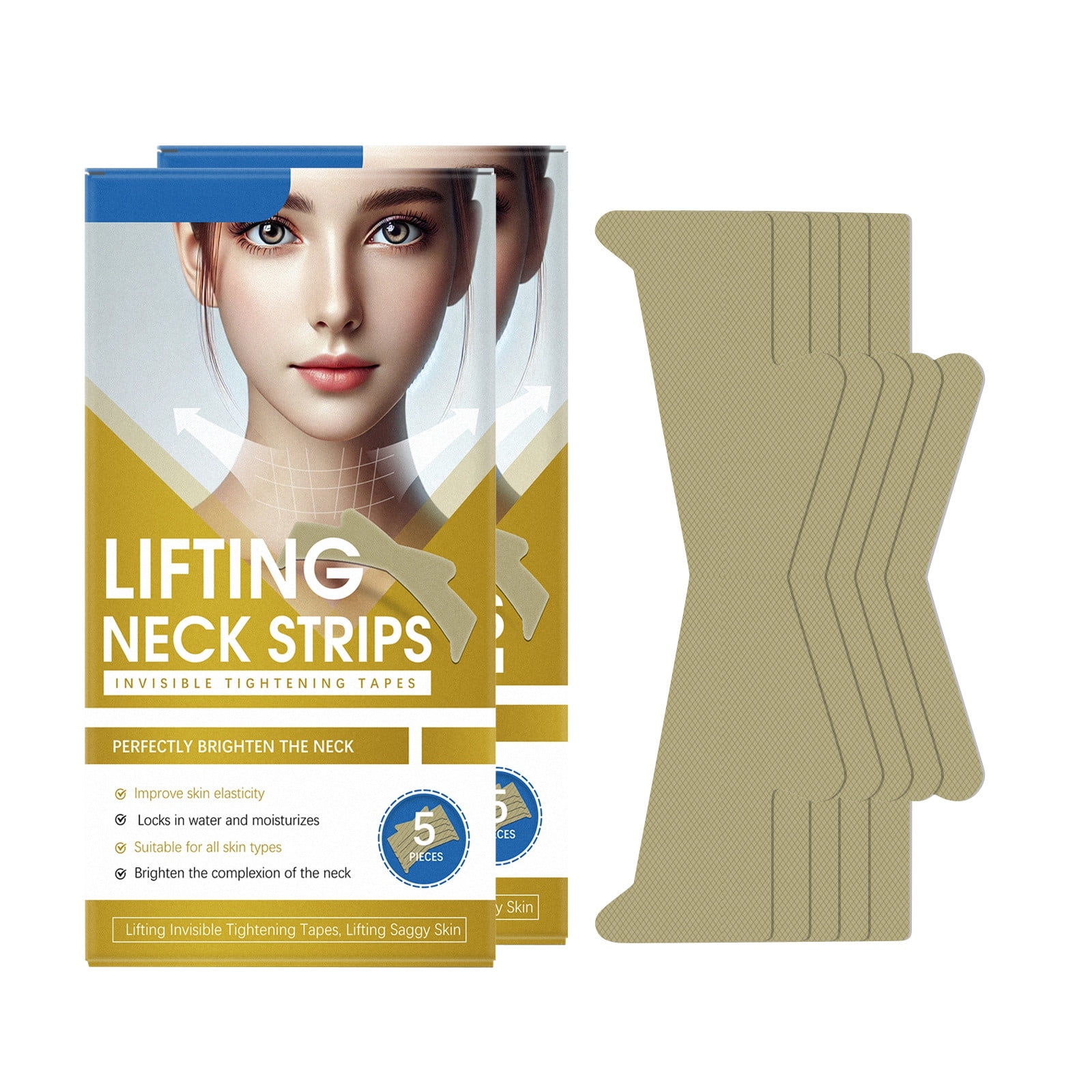 Firming Neck Patches for Black Skin, 2pcs Lifting Neck Strips Invisible ...