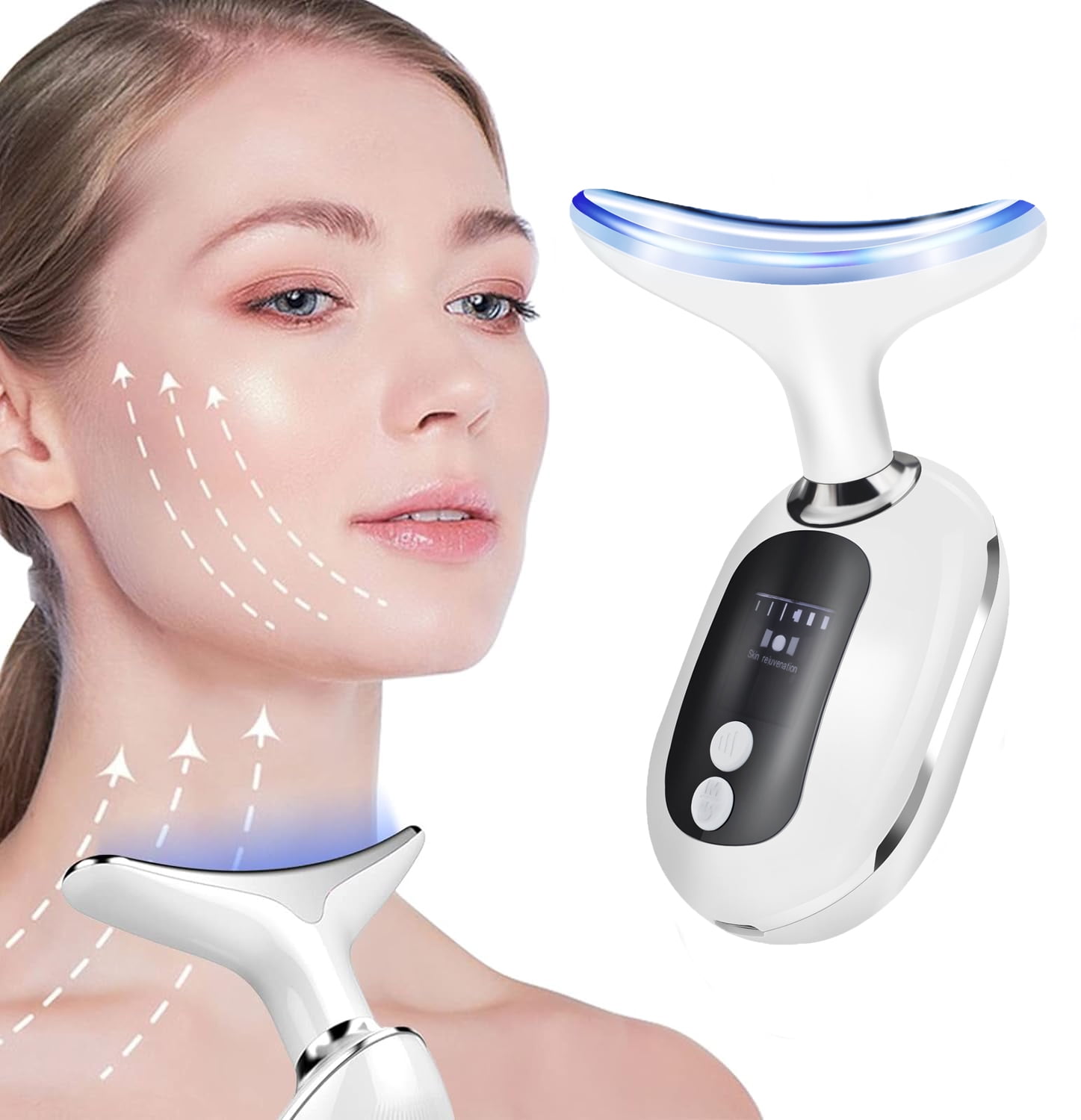 Firming Wrinkle Removal Massager for Neck Face,Double Chin Reducer ...