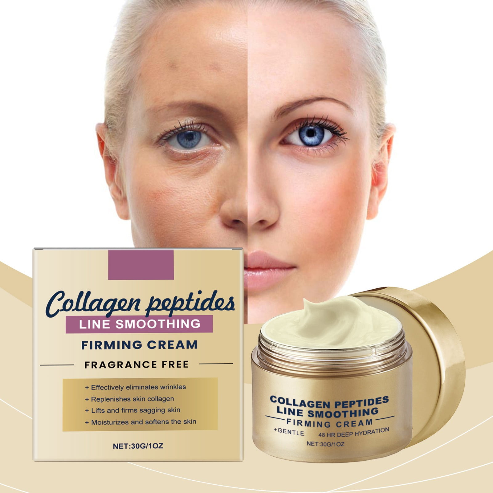 Firming Wrinkle-reducing Moisturizer Cream, Peptide rejuvenating Cream ...