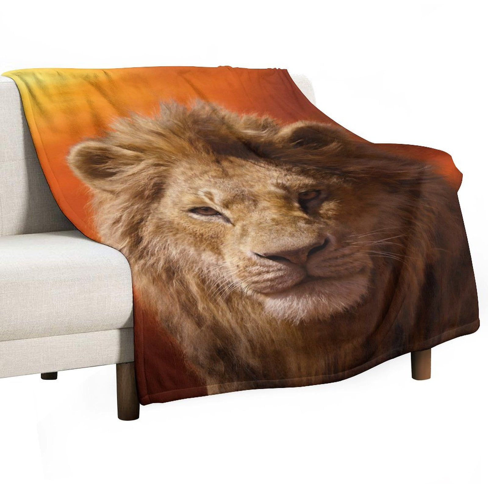 Firmiso Thin Big Lion Throw Blanket Gift for Men Women, Soft Animal ...