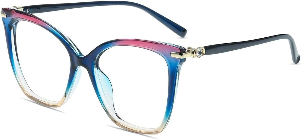 Firmoo Blue Light Blocking Glasses, Multicolored Blue Cat Eye Bluelight ...