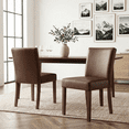 Firmoz Set of 2 Faux Leather Dining Chairs, Parson Modern Kitchen ...