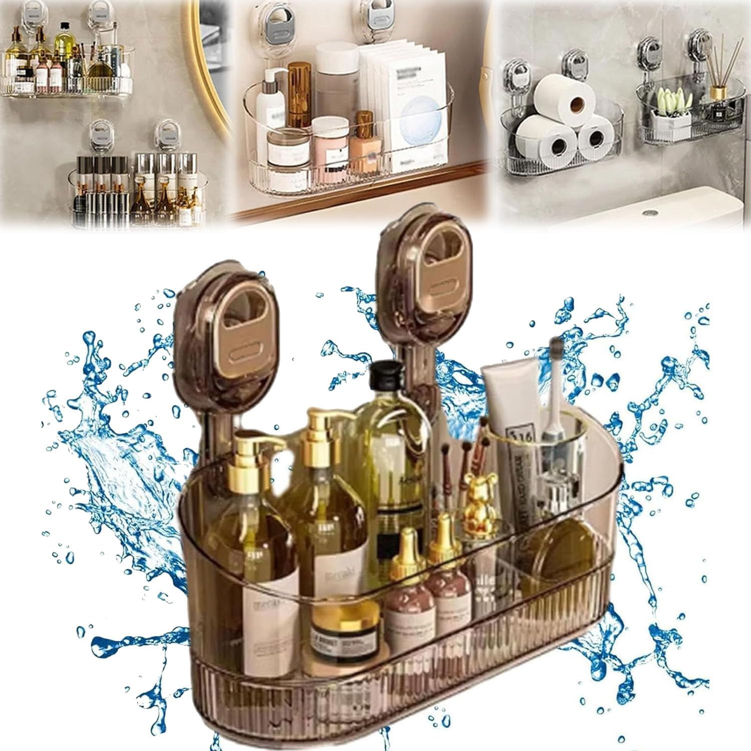 Firmstaunch Suction Cup Storage,Firmstaunch No-Drill Bathroom Suction ...