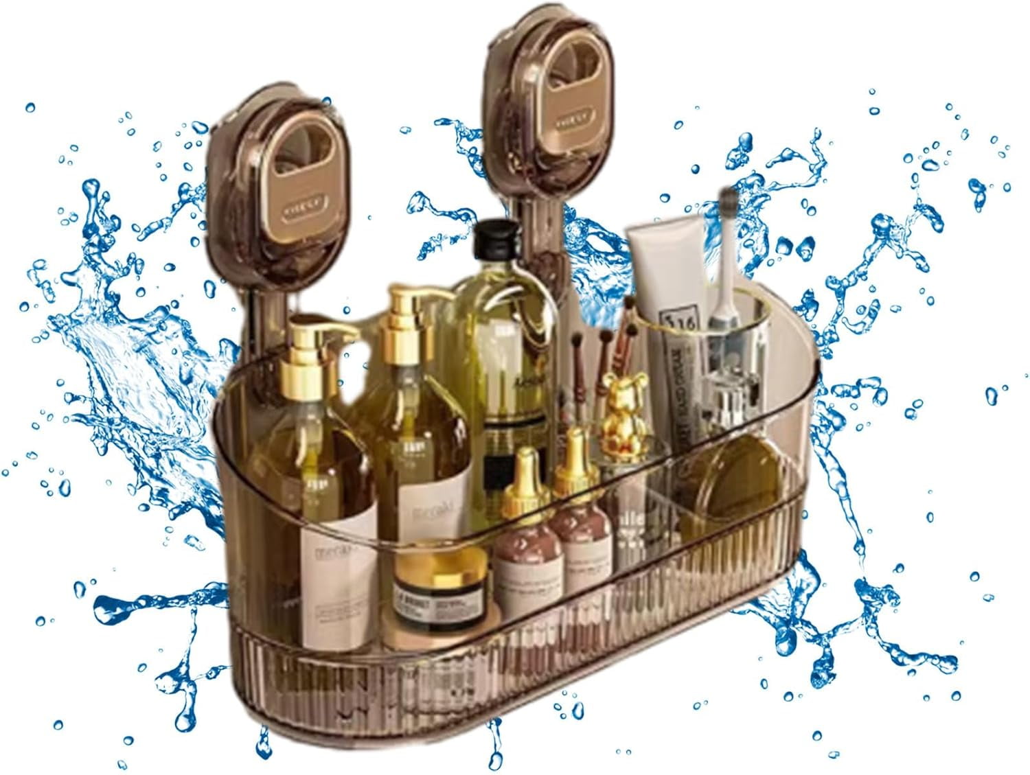 Firmstaunch Suction Cup Storage, No-Drill Bathroom Suction Storage Box ...