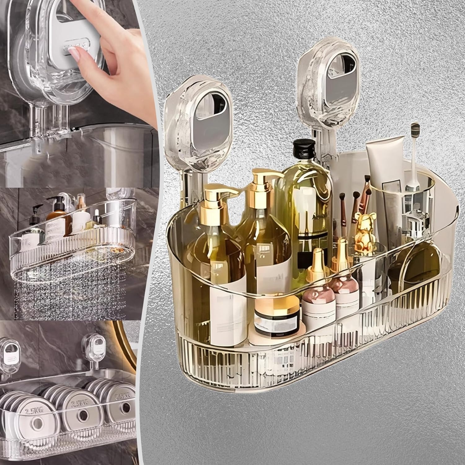 Firmstaunch Suction Cup Storage, Firmstaunch Wall Organizer, No-Drill ...