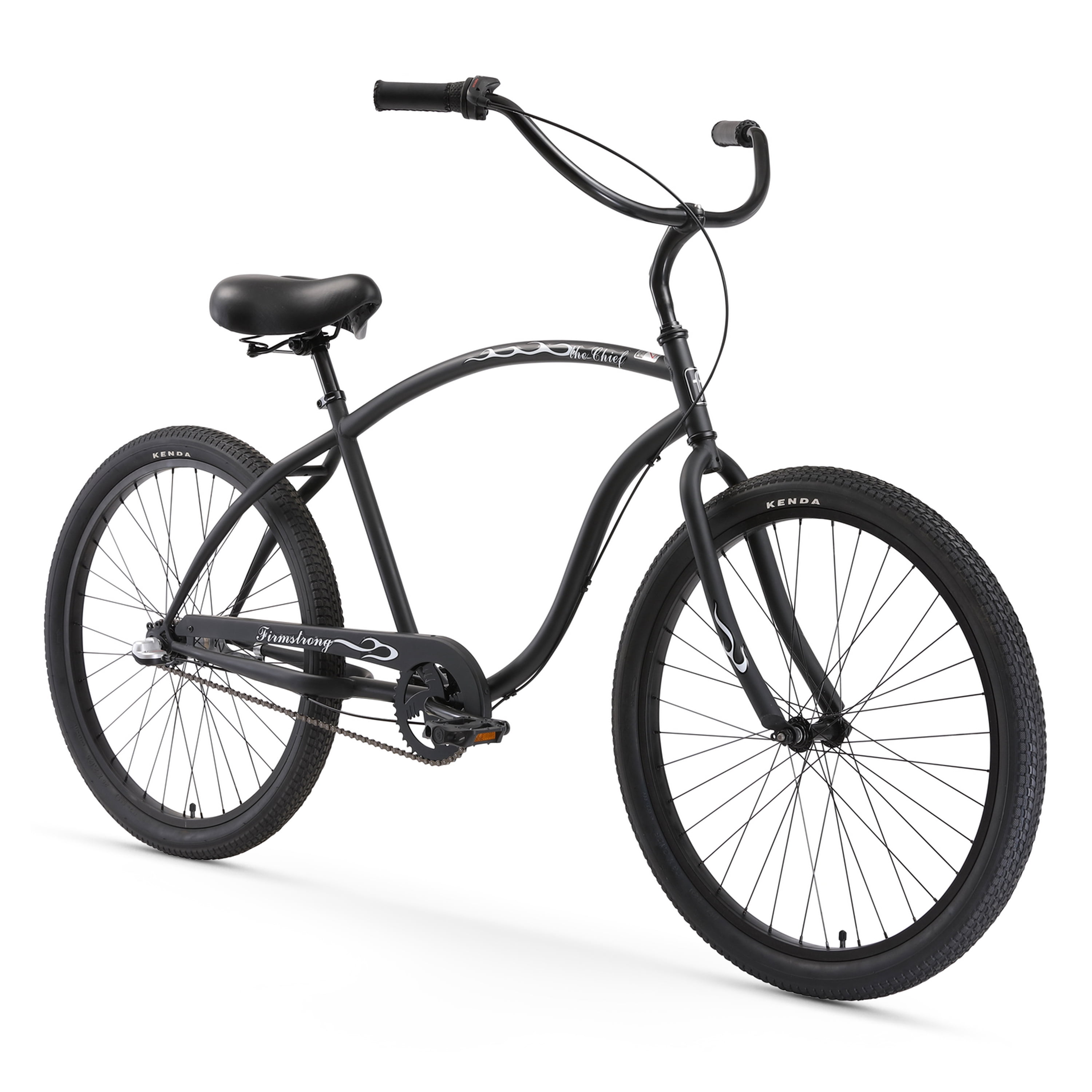 Firmstrong Chief Man, 26", Men's, Three Speed, Matte Black - Walmart.com