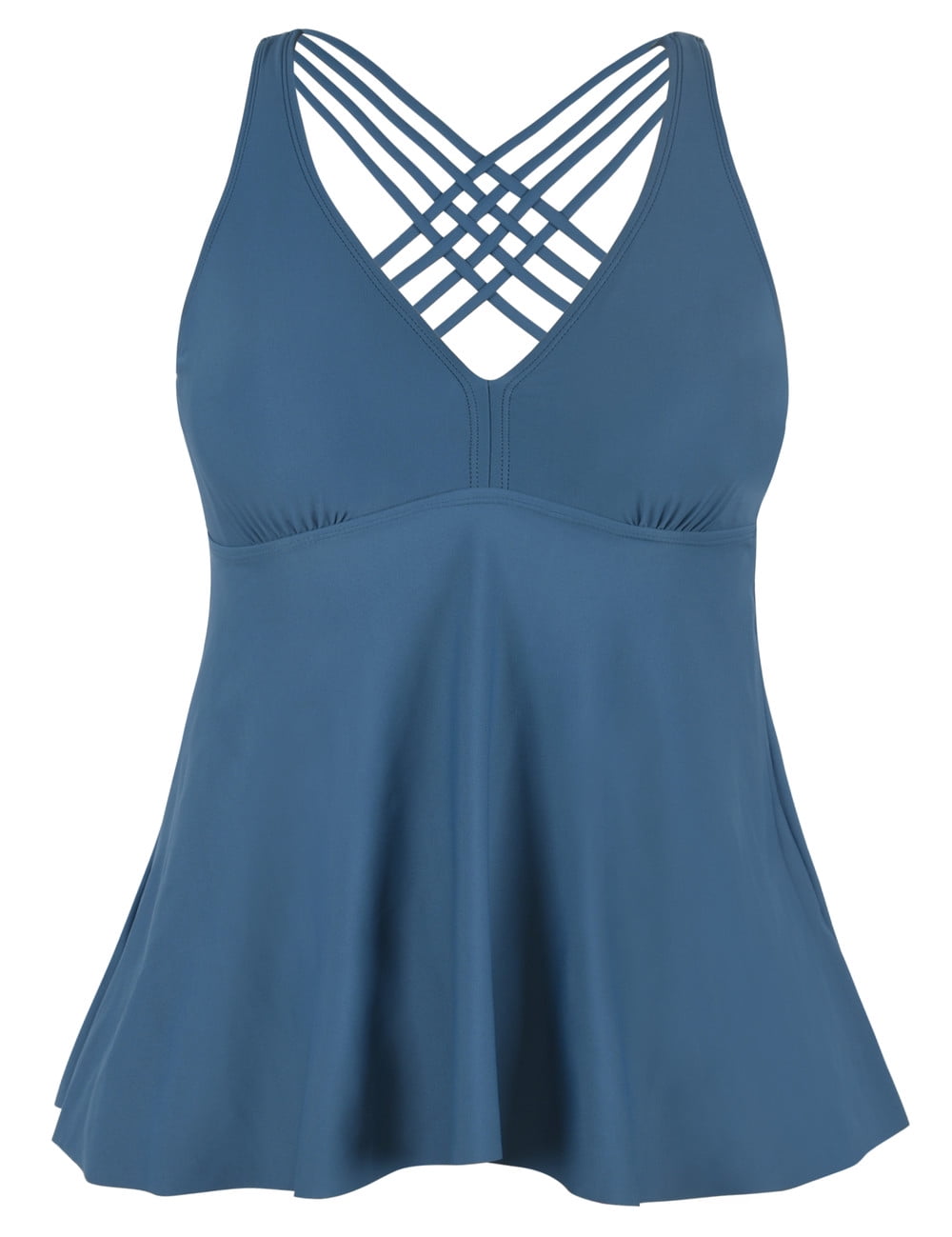 Firpearl Women's Tankini Swimsuits Cross Back Flowy Swim Tops Modest ...