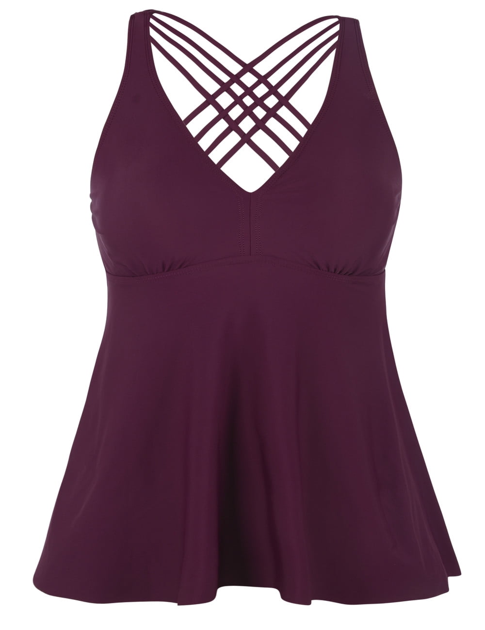 Firpearl Women's Tankini Swimsuits Tops Cross Back Flowy Swim Tops ...