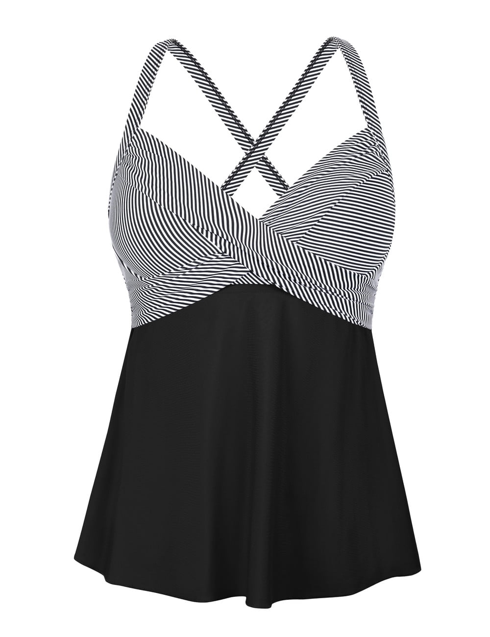 Firpearl Womens Underwire Tankini Tops Only V Neck Swimsuit Relaxed Fit ...