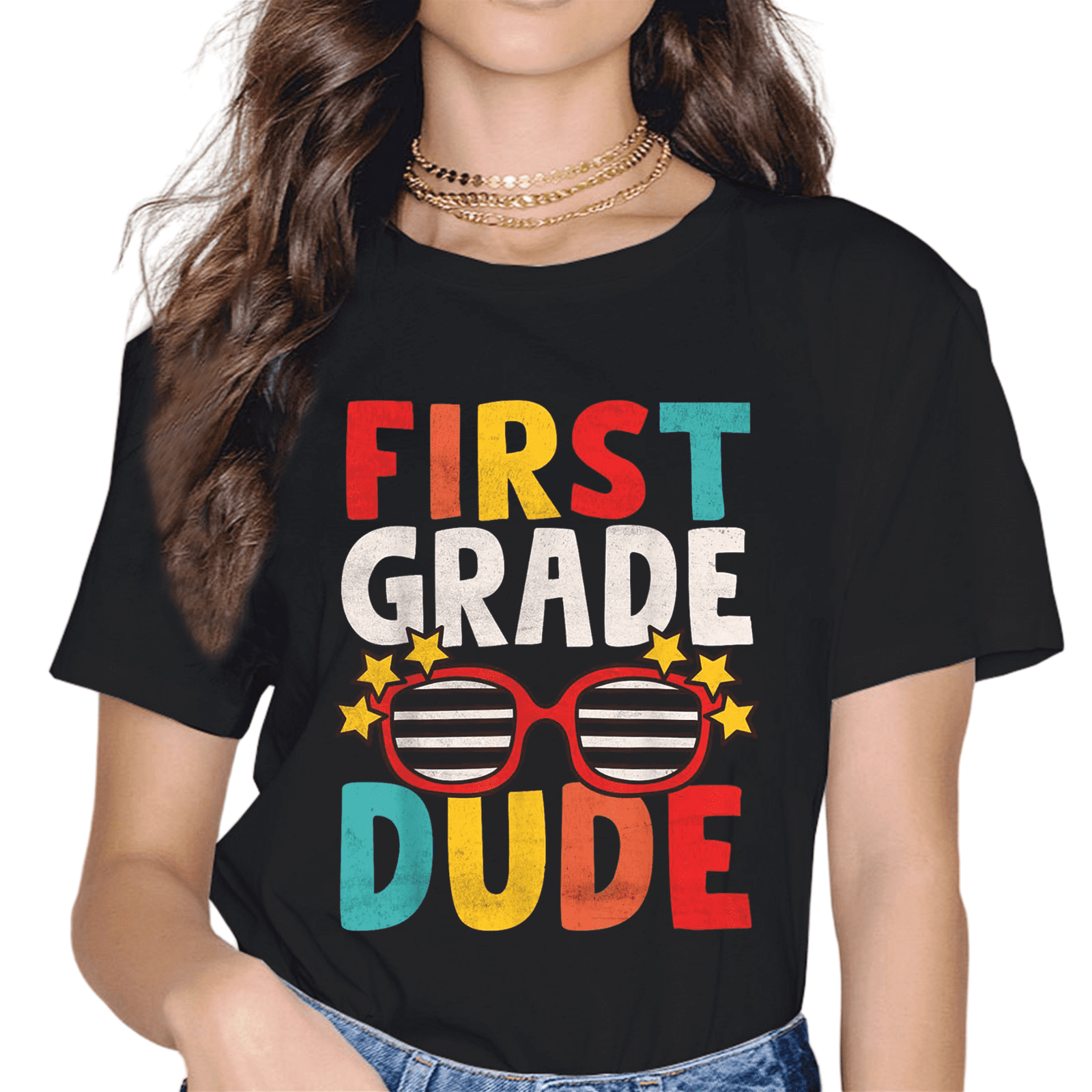 First 1st Grade Dude First Day Of School Student Kids Boys T-Shirt ...