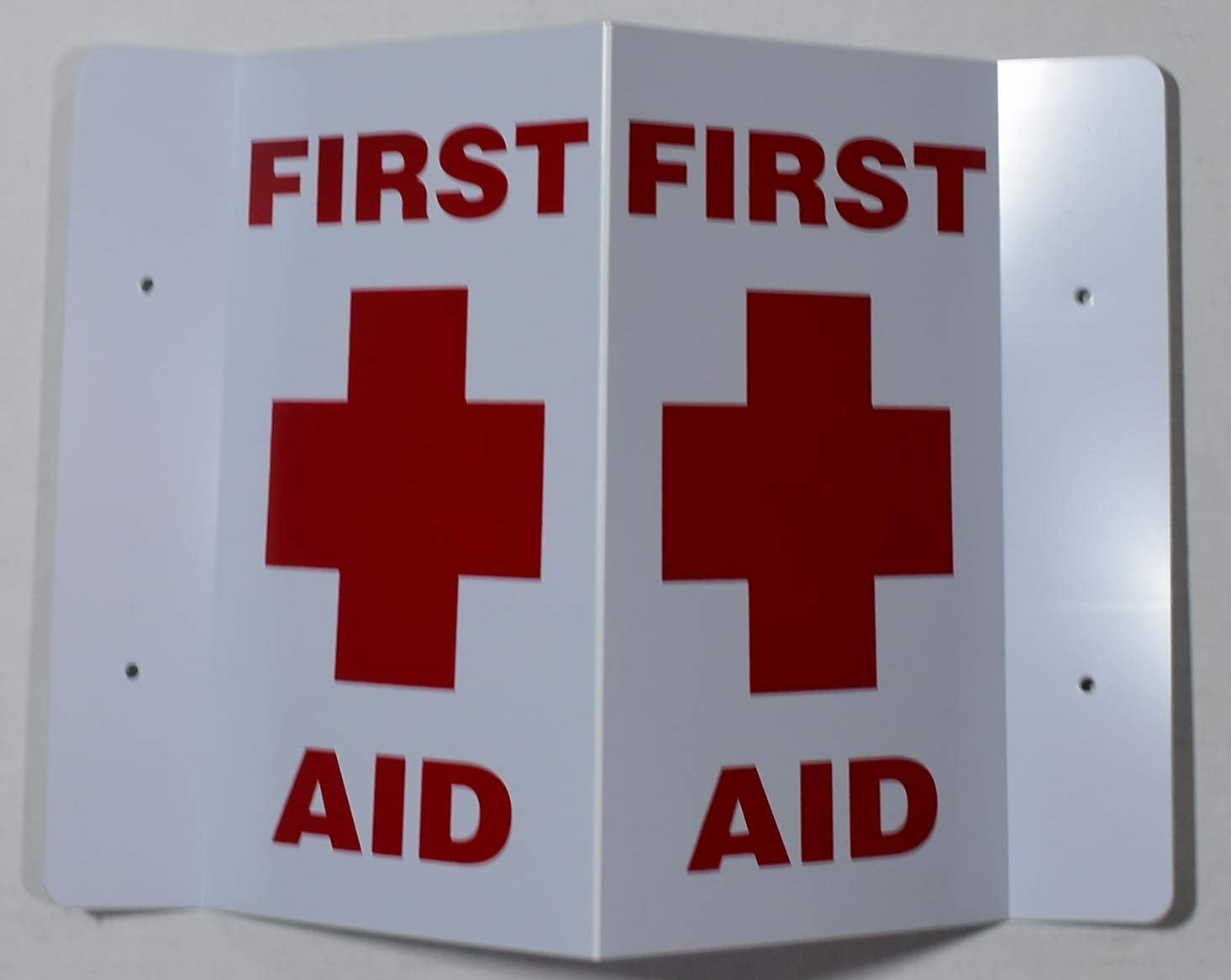 First AID 3D Projection Sign/FIRE Hose Hallway Sign (White/RED,Plastic ...