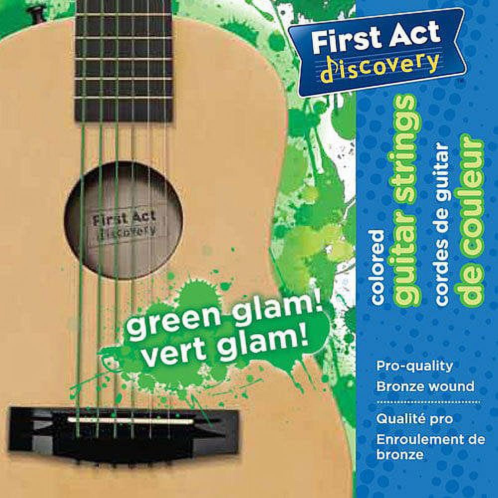 First Act Discovery Girls Guitar Strings - Green Glam - Walmart.com