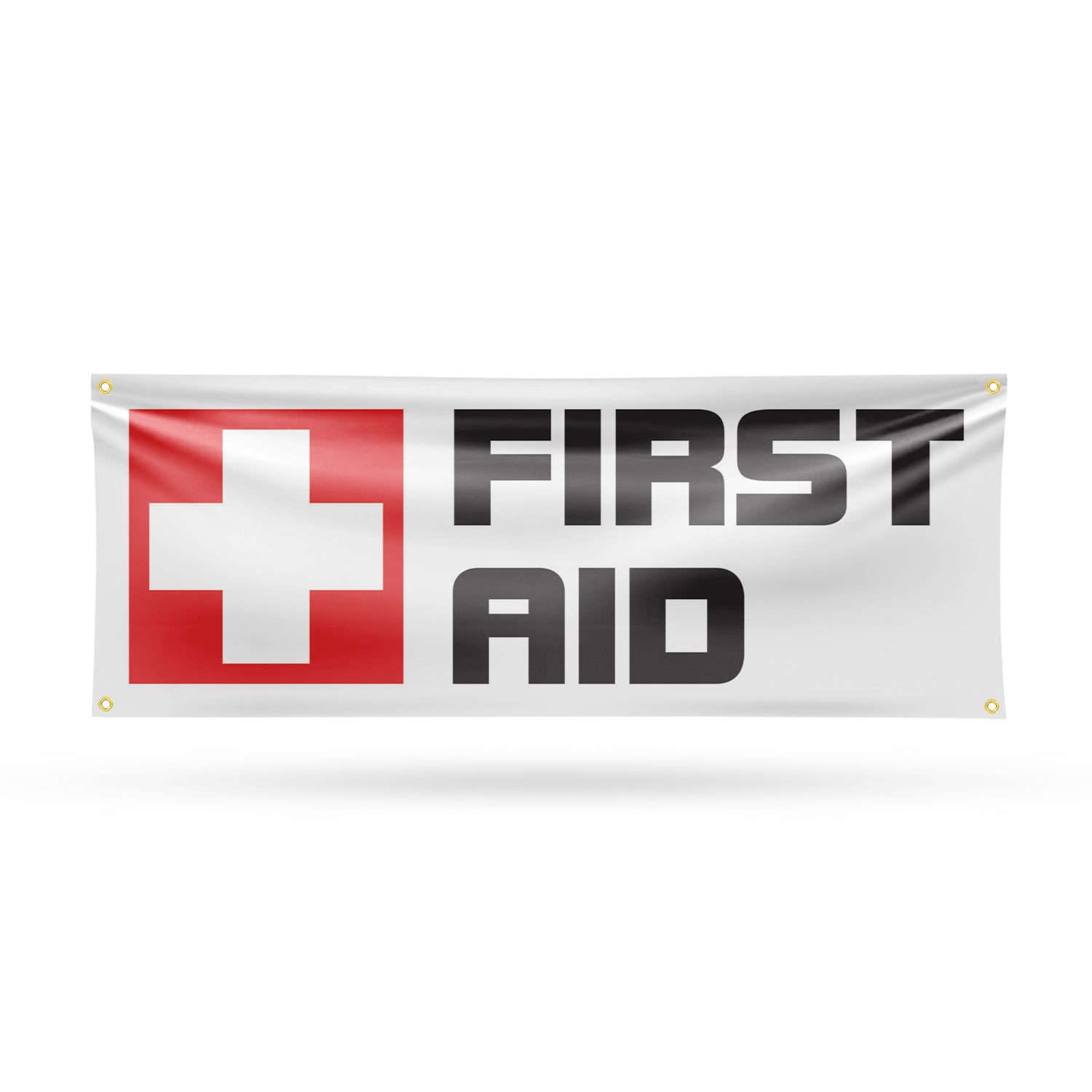 First Aid Banner Sign 18 Inch x 48 Inch | 13 oz Vinyl with Metal ...