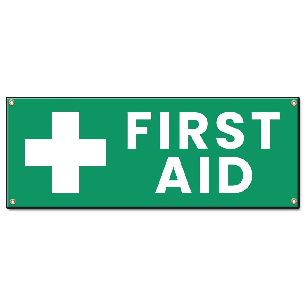 First Aid Cross | 36" X 96" Banner | Heavy Duty 13oz. Outdoor Vinyl ...
