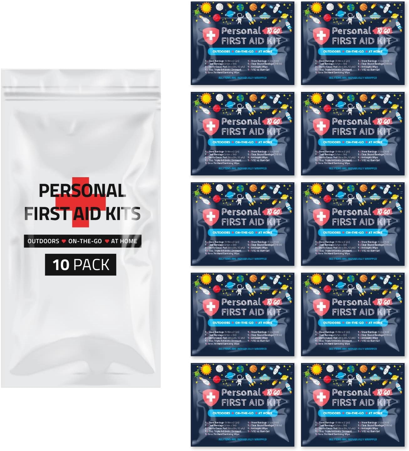 First Aid Emergency Medical Kit Mini and Travel Size - 10 Pack | Great ...