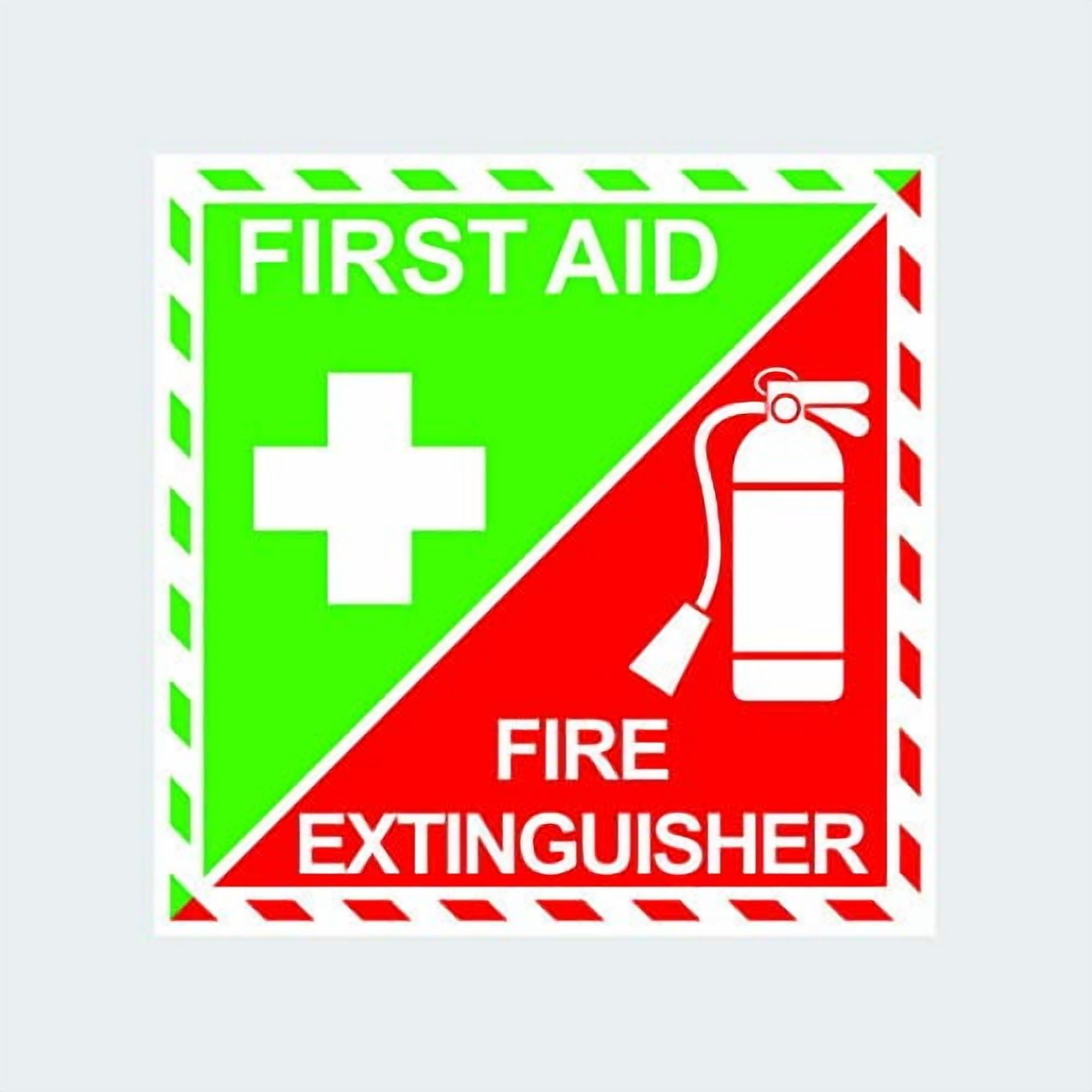 First Aid Fire Extinguisher Inside Sticker Decal Self Adhesive ...