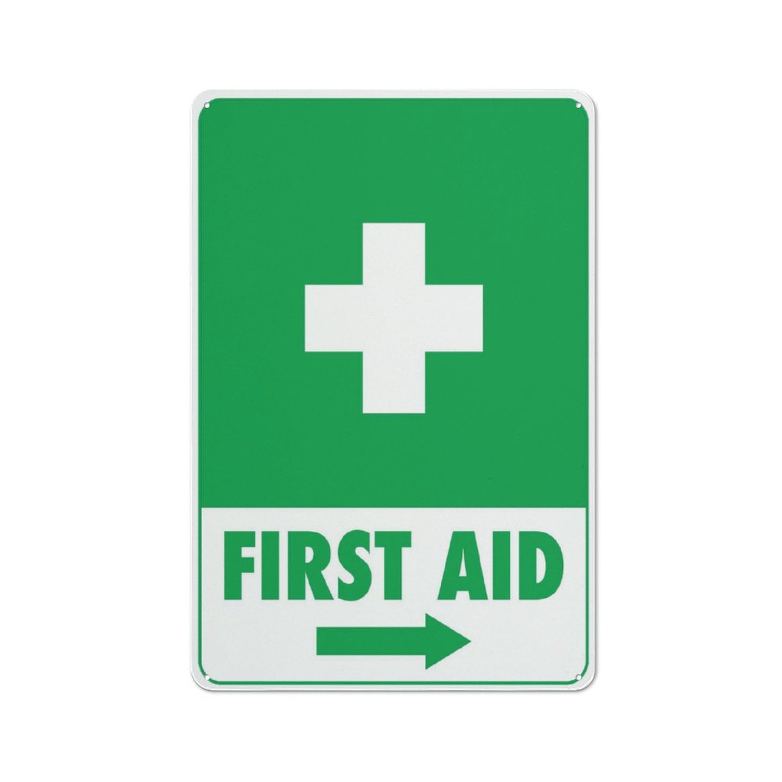 First Aid Green (Arrow Right) Sign 12”X8” Metal Signs Aluminum Sign Pre ...