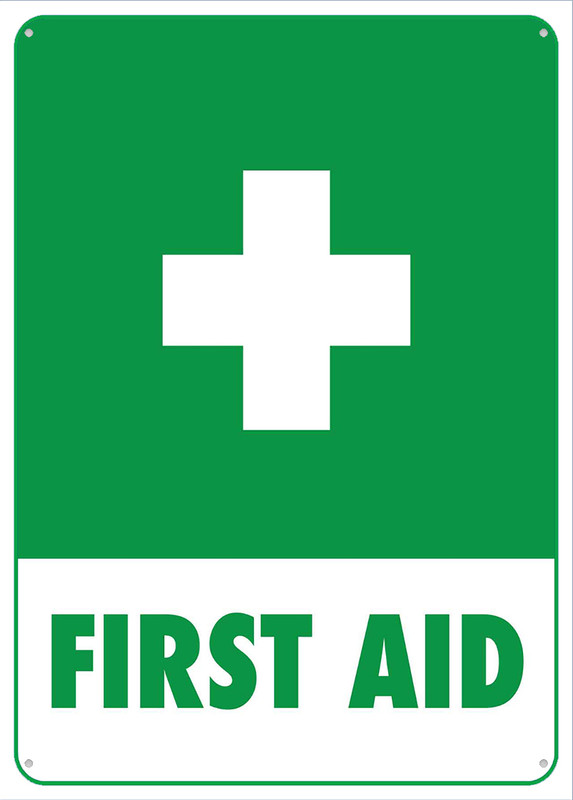 First Aid Green Sign 12X8 Inch Tin Sign Great For Garden And Yard Wall ...
