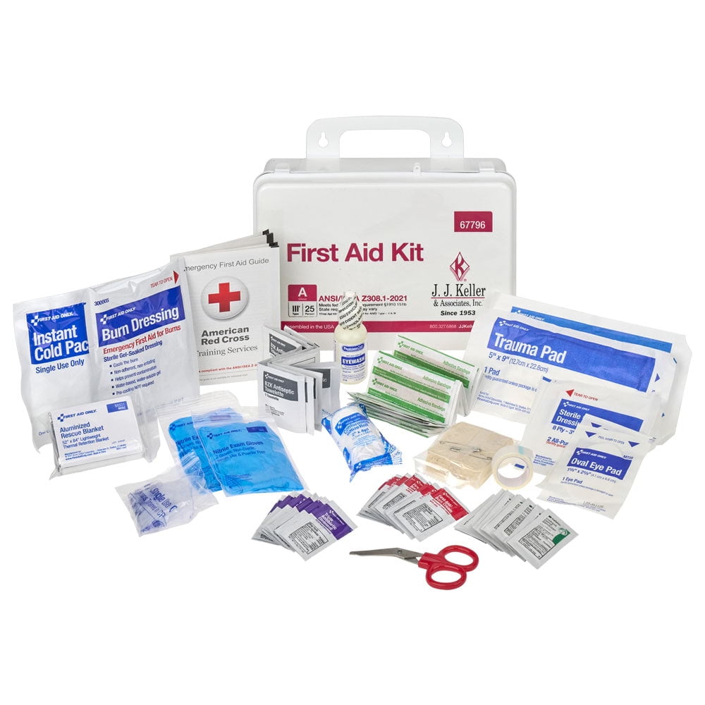 First Aid Kit, 25 Person 94 Pieces, ANSI Class A, OSHA, Plastic ...