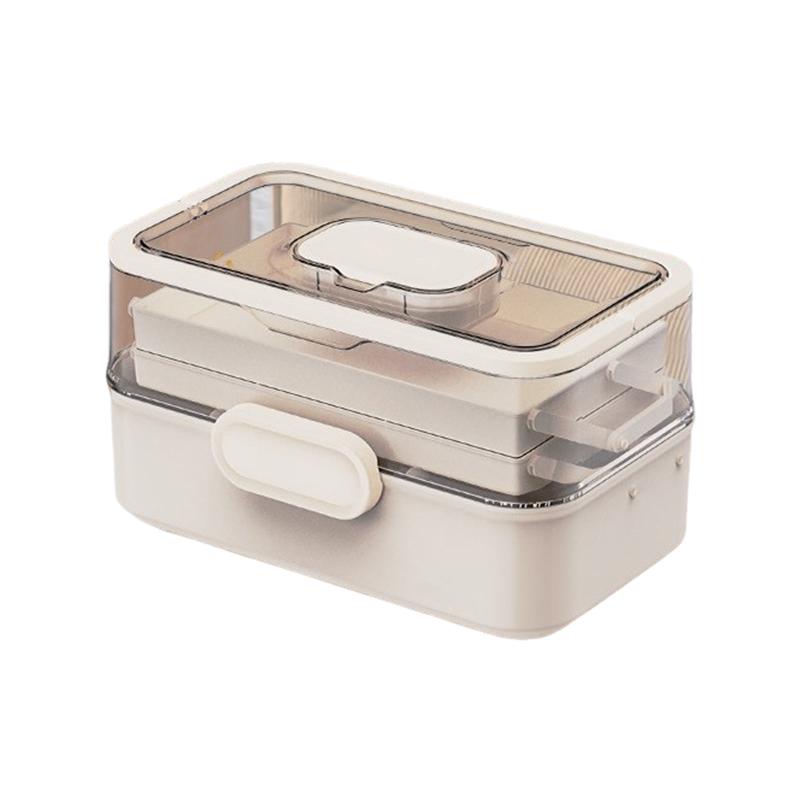 First Aid Kit 3-tier Portable Medicine Storage Box Dustproof ...