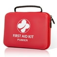 First Aid Kit - 368pcs Waterproof Compact Portable Hard Case - Ideal ...
