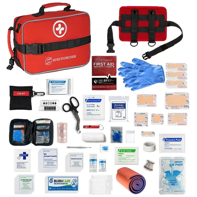 First Aid Kit Comprehensive Premium Emergency Medical Kit with Labeled ...
