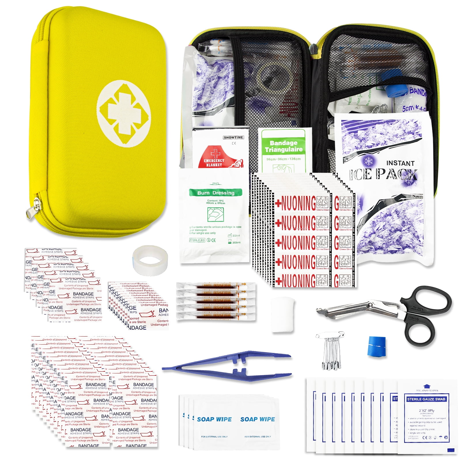 First Aid Kit Emergency Kit Camping Essentials Car-Home Yellow First ...