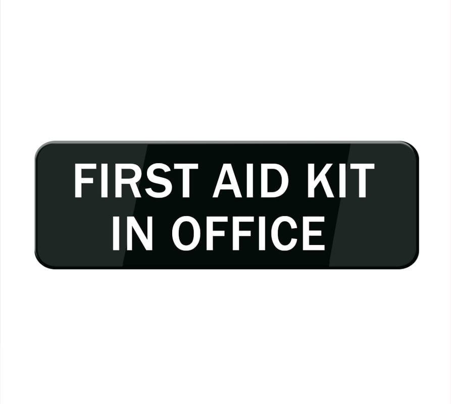 First Aid Kit In Office Sign,Acrylic Sign Safety Informative Sign With ...