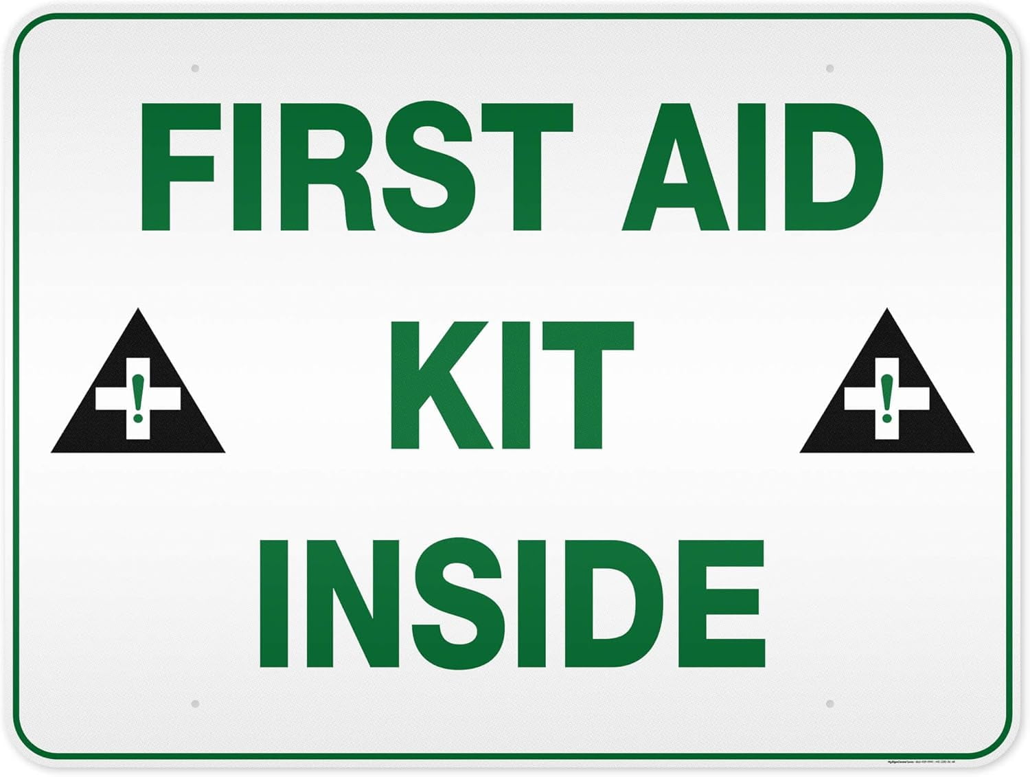 First Aid Kit Inside Sign, 36x48 Inches, Reflective, Rust Free Aluminum ...