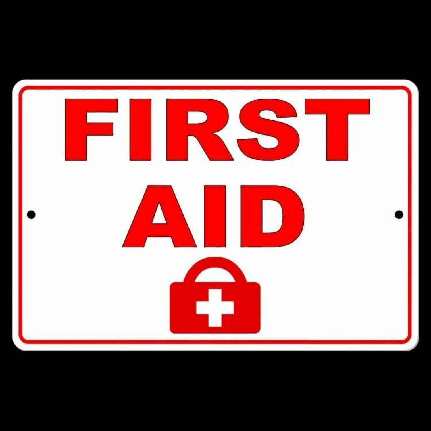 First Aid Kit Sign METAL emergency medicine notice warning Size: 8 x 12 ...