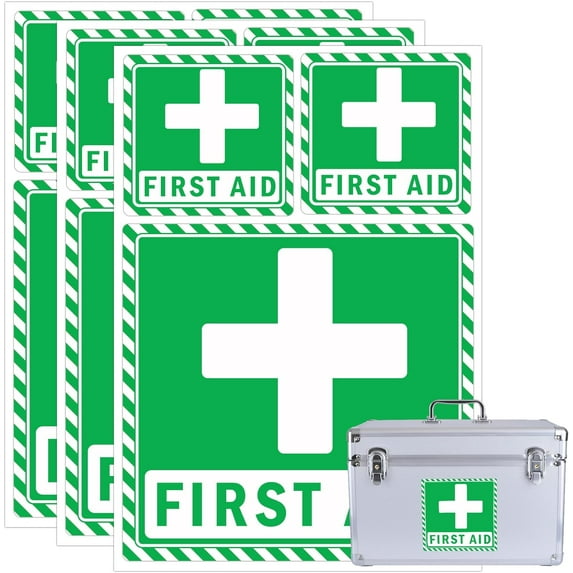 First Aid Kit Signs Self Adhesive Emergency Safety First Labels 15Pcs ...