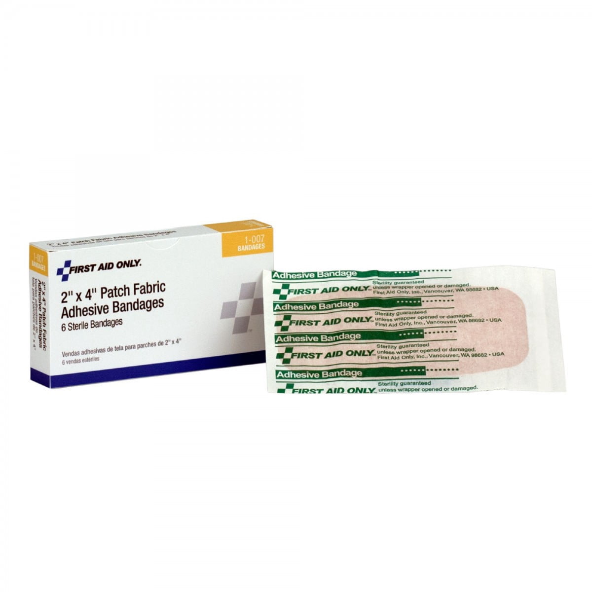 First Aid Only - 1-007 - 4 in x 2 in Adhesive Bandages HSA/FSA Eligible ...