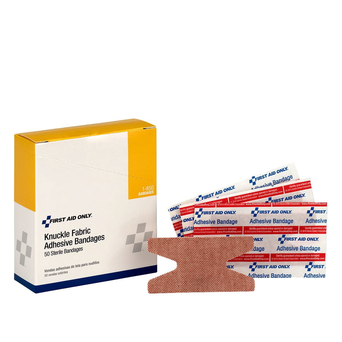First Aid Only 1-850 Knuckle Bandages, Heavy Woven Fabric Adhesive ...