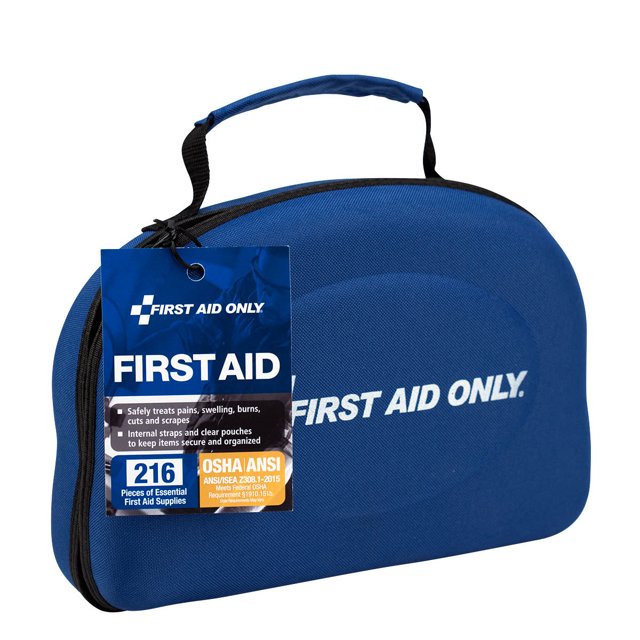 First Aid Only 50 Person ANSI A+ 216 Piece First Aid Kit, Fabric ...
