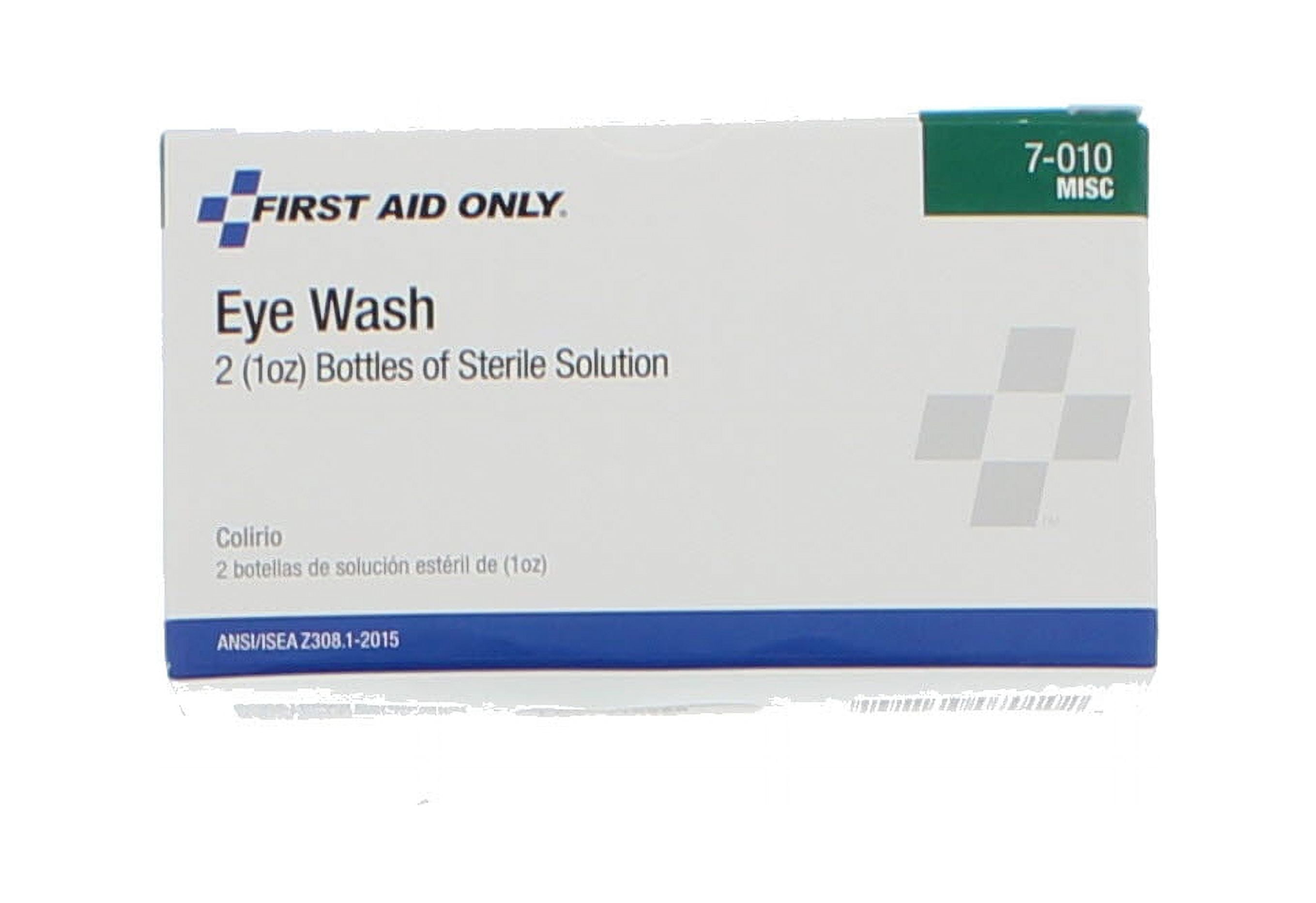 First Aid Only Sterile Eyewash, Emergency 1oz., 2/Bx for Irrigating ...