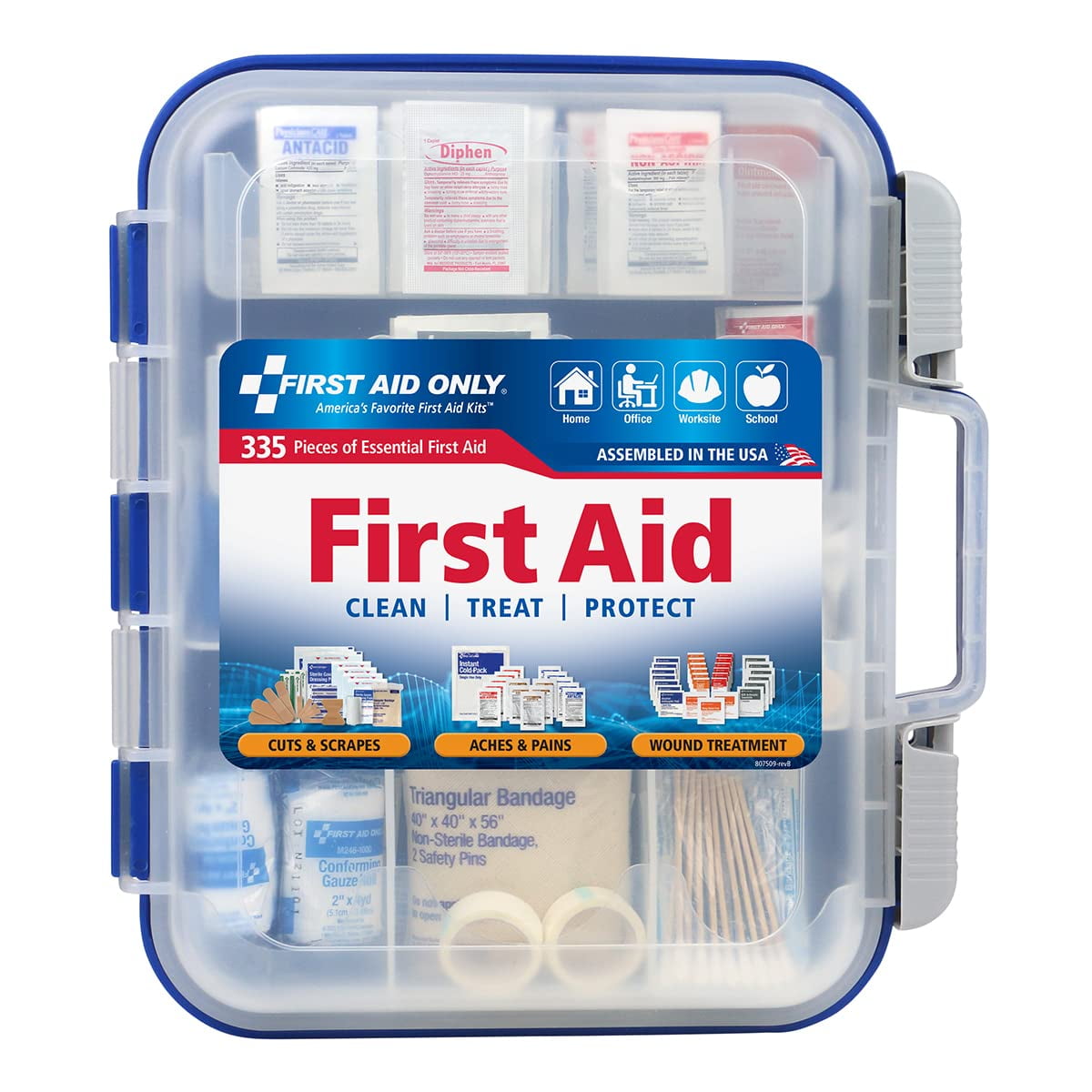 First Aid Only 91247 OSHA-Compliant First Aid Kit, All-Purpose 100 ...