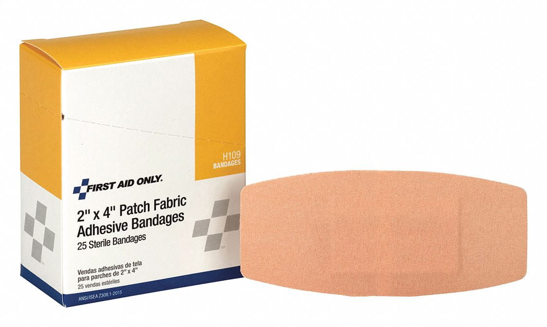 First Aid Only Strip Bandages,4"x2",Fabric,PK25 H109 - Walmart.com