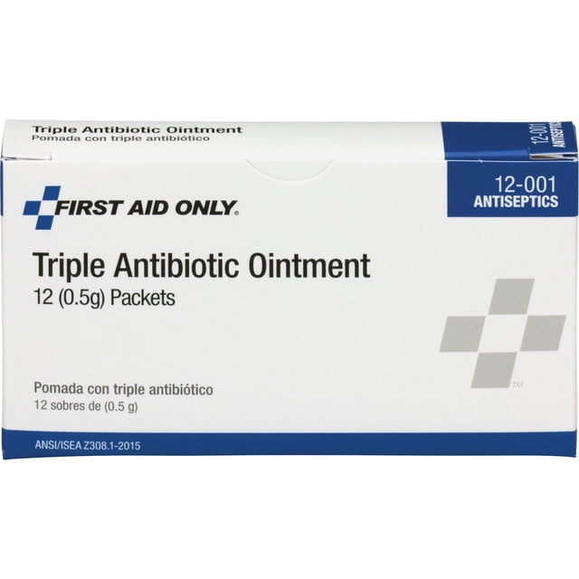 First Aid Only, FAO12001, Triple Antibiotic Ointment Packets, 12 / Box ...