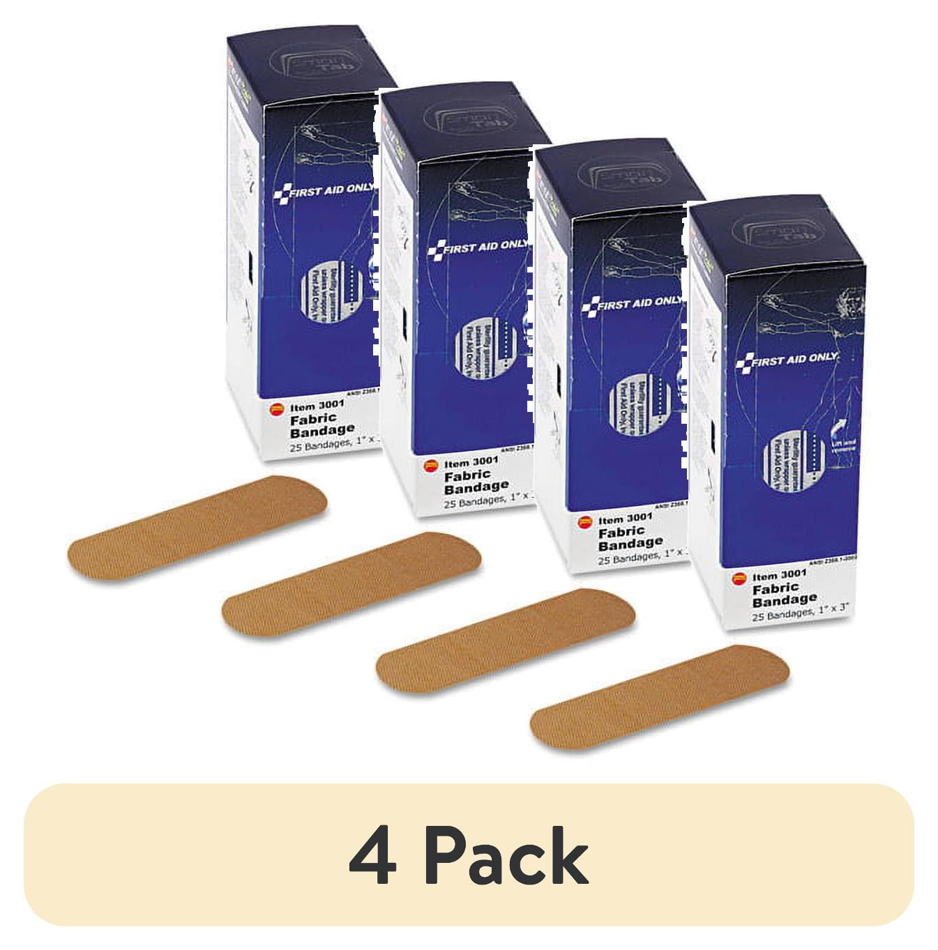 (4 pack) First Aid Only Fabric Bandages, 25 count - Walmart.com
