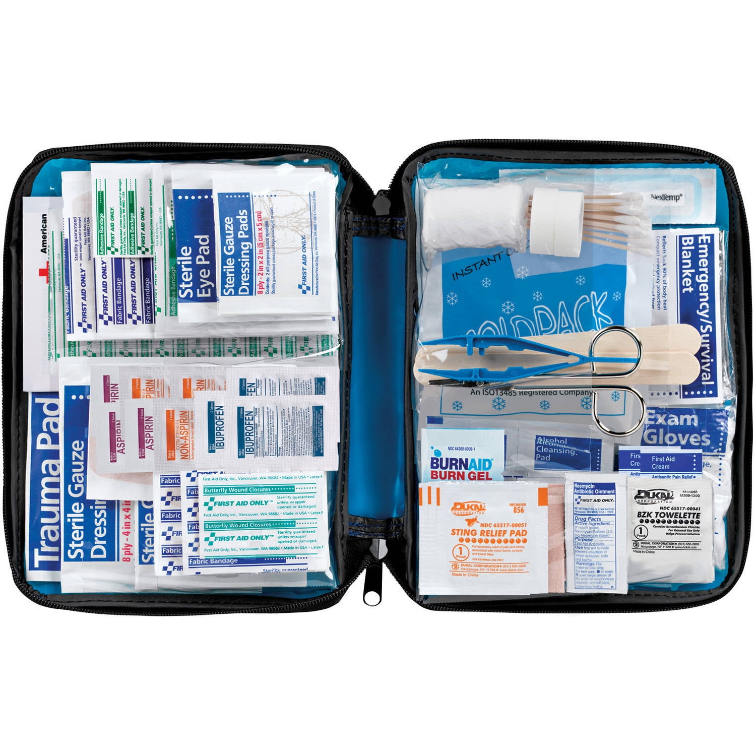 First Aid Only First Aid Essentials Kit, 299 Piece, Fabric Case HSA/FSA ...
