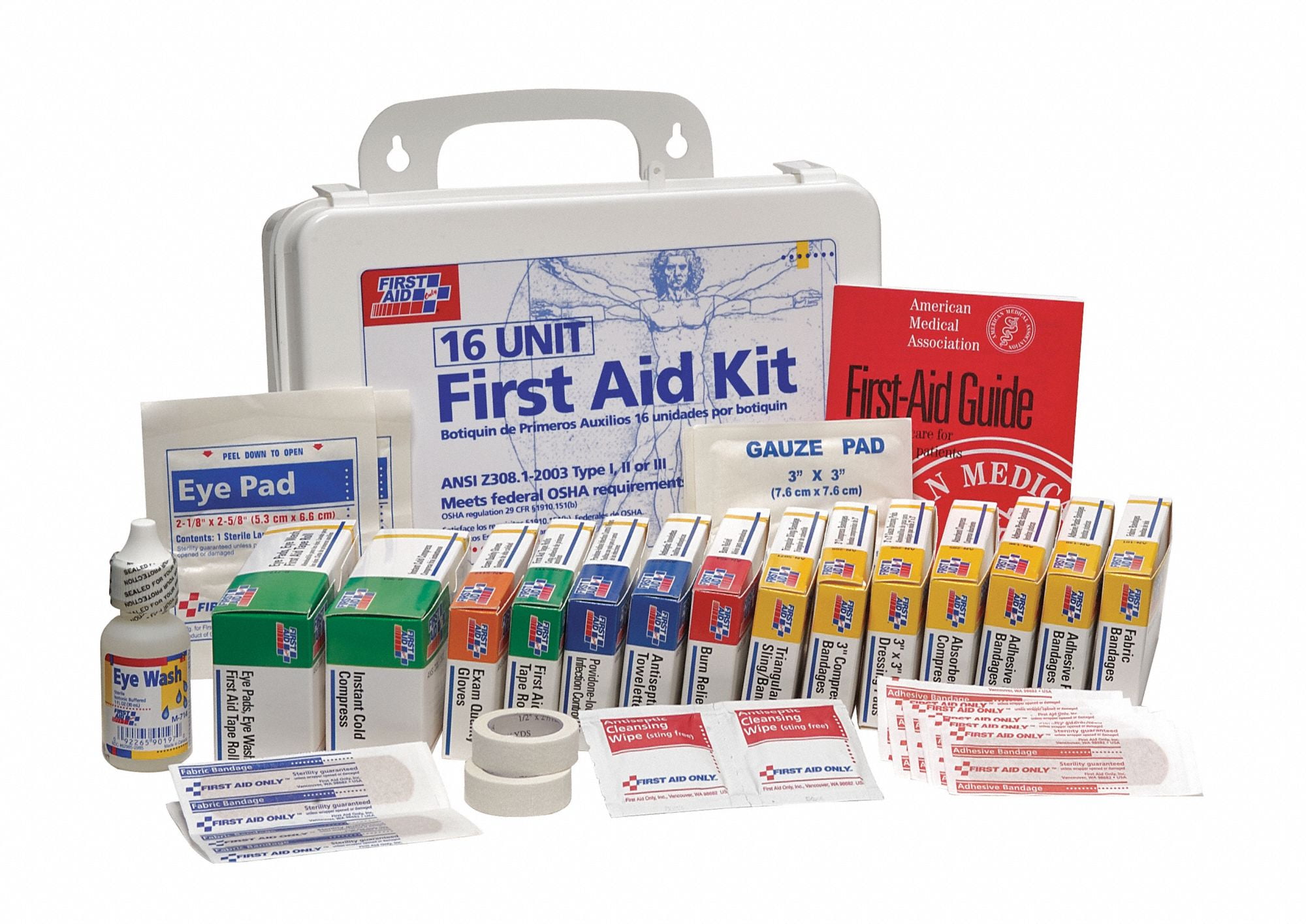 First Aid Only Wound Dressing Kit,89pcs,2.5x10",Brown 3JNA7 - Walmart.com