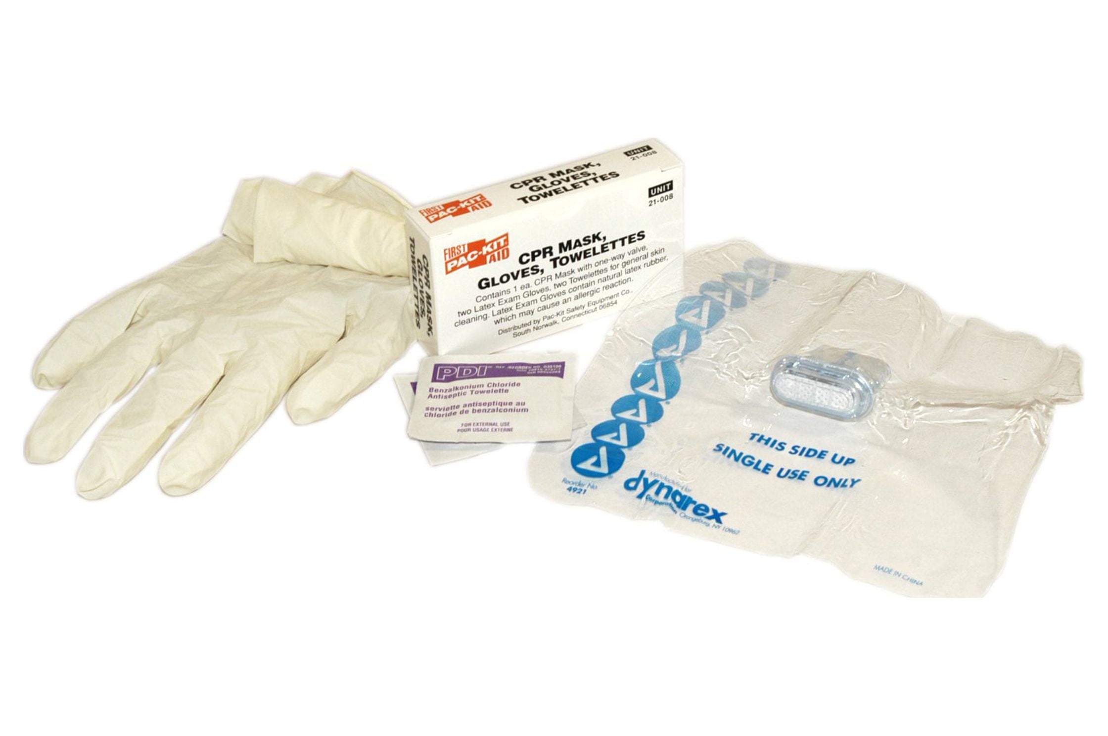 First Aid Only Inc 21008 Cpr Mask With Gloves And wips, 2 Gloves, 2 ...