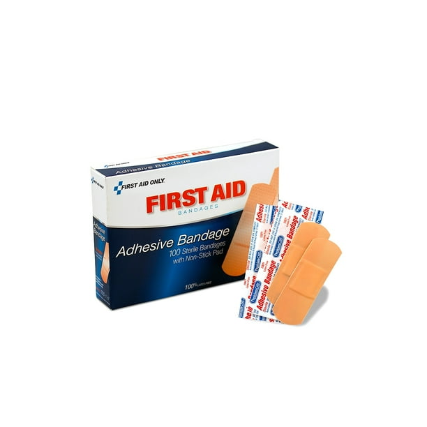 First Aid Only Inc 90097 Adhesive Plastic Bandages, 1" X 3", 100/box ...