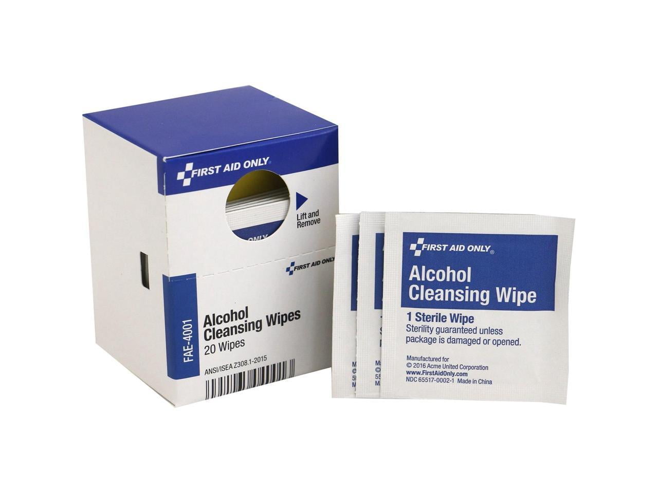 First Aid Only Inc Alcohol Cleansing Pads 20/BX White FAE4001 - Walmart.com